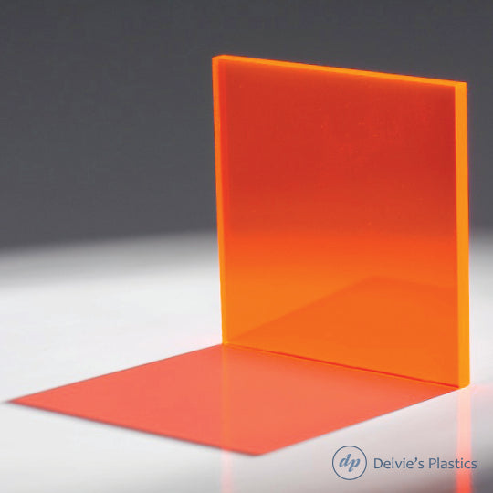 2086 Fluorescent Orange Acrylic Sheet – Delvie's Plastics