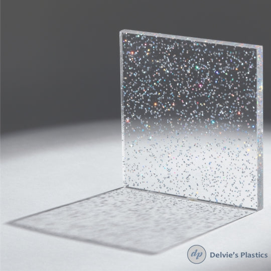 Clear Glitter Acrylic Sheet – Delvie's Plastics