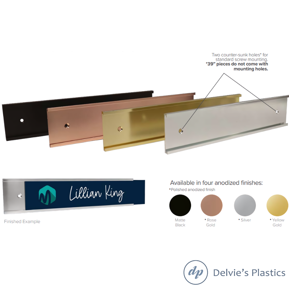 Wall Mount Name Plate Holders – Delvie's Plastics